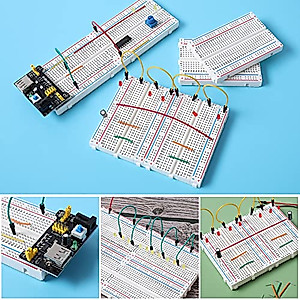 DEYUE breadboard Set Prototype Board - 6 PCS 400 Pin Solderless Board Kit for Raspberry pi and Arduino Project