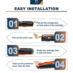 ANKINK Compatible Toner Cartridge Replacement for HP 201X 201A CF400X CF401X CF402X CF403X CF400A for MFP M277dw M252dw M277n M277c6 M252n M277 (Black, Cyan, Magenta, Yellow)
