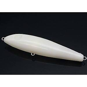 10PCS Unpainted Fishing Pencilbait 9.7cm 9.83g Lipless Popperbaits Artificial Fishing Tackle 8006 with 9mm Free 3D Fishing Eye