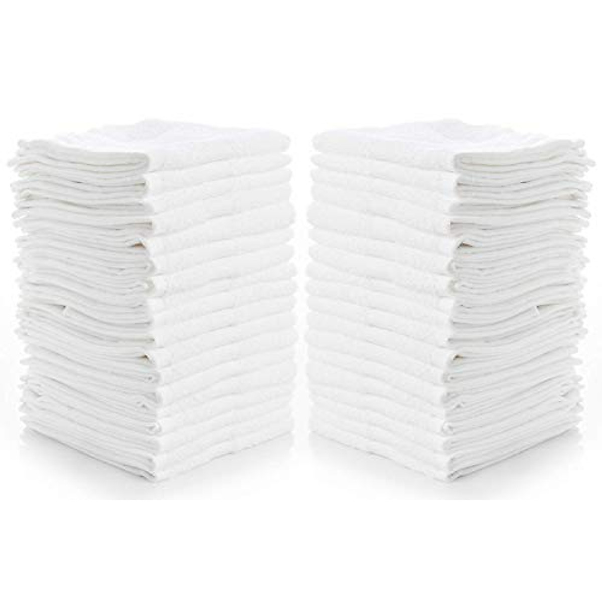 SIMPLI-MAGIC Cotton Set, Towels , 12x12 White, 24 Pack
