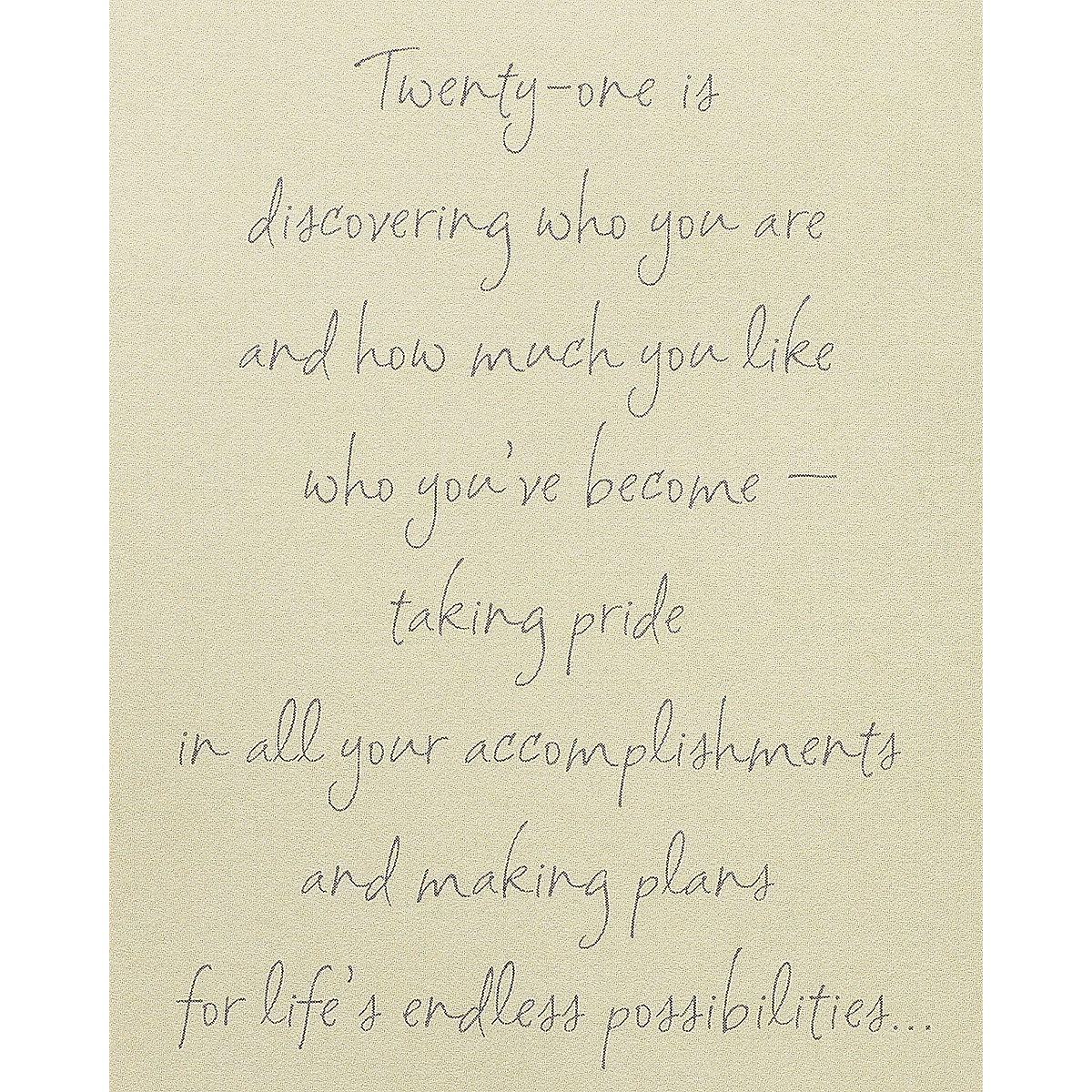 American Greetings 21st Birthday Card (Being Young)