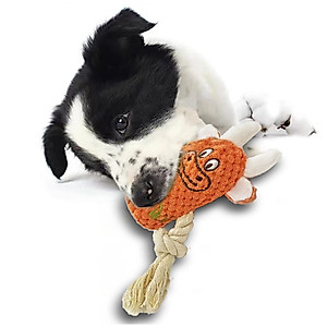 AIMETING Dog Squeak Toys, No Stuffing Dog Plush Toys, Durable Cotton Rope Dog Chew Toys for Puppy and Small, Medium Dogs, 6 Pack of Cute Animal Squeak Dog Toys
