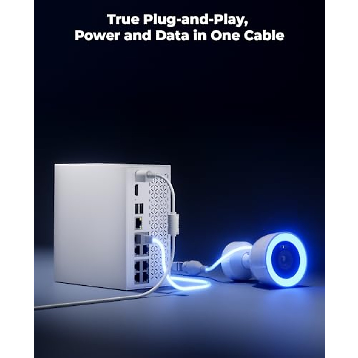 NAPCAT 4K PoE Security Camera System, F1.0 Color Night Vision, 130° Wide Angle, Spotlight, AI Detection, NVR with 2TB HDD, 4Pcs 8MP IP67 PoE IP Outdoor Wired Home Security Cameras (N2814)