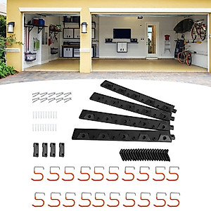 Milltrip Garage Organizer, 64in Garage Storage System Wall‑Mounted Garage Organizer Garden Tool Organizer Hanger for Home