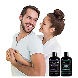 Navi Professional Hair Growth Shampoo and Conditioner Set, DHT Blocker for Thinning Hair and Hair Loss, Sulfate Free and Safe for Color Treated Hair, Hair Regrowth for Men and Women, 2 x 16 oz