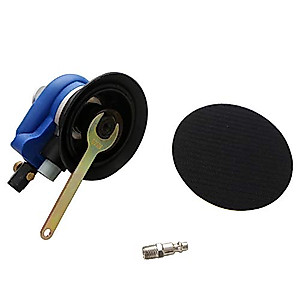 Professional Air Random Orbital Sander, Heavy Duty Dual Action Pneumatic Palm Sander (5 inch, Blue)