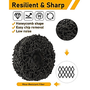 ZORUNNA 2" 4Pcs Quick Change Easy Strip Discs with 1/4" Hex Shank, Paint Stripper Wheel for Removing Paint, Cleans Welds Rust Removal.