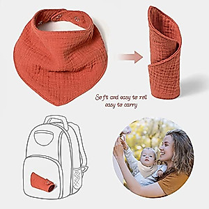 Jane Eyre Muslim Baby Bibs 10 Pieces Pack Saliva Bib Unisex Muslin Bibs Suitable for Teething Stage And Young Children (Style 3)