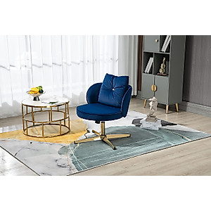 COOLMORE Home Office Desk Chair, Vanity Chair, Modern Adjustable Home Computer Executive Chair Swivel Task Chair for Small Space, Living Room, Make-up, Studying