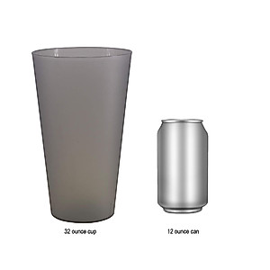 YUYUHUA Premium 32-ounce Large Cups, Multicolor Plastic Tumblers BPA Free Set of 12 for Indoor Outdoor Use (Multicolors)