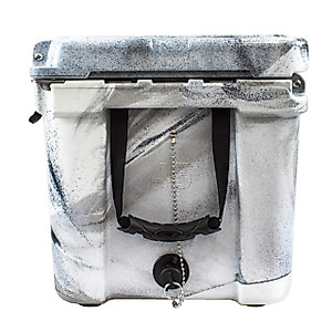 Frosted Frog Black White and Gray Camo 45 Quart Ice Chest Heavy Duty High Performance Roto-Molded Commercial Grade Insulated Cooler