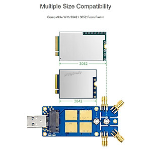 5G DONGLE Module with Quad Antennas USB3.1 Port Aluminum Alloy Heatsink M.2 Key B Interface @XYGStudy (USB to M.2 B Key)
