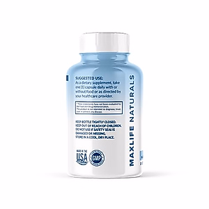 TTFD - B1 Max - Thiamine Vitamin B1 TTFD - 100mg - (Thiamine Tetrahydrofurfuryl Disulfide) Thiamine MAX, 60 Capsules by MAXLIFE NATURALS.