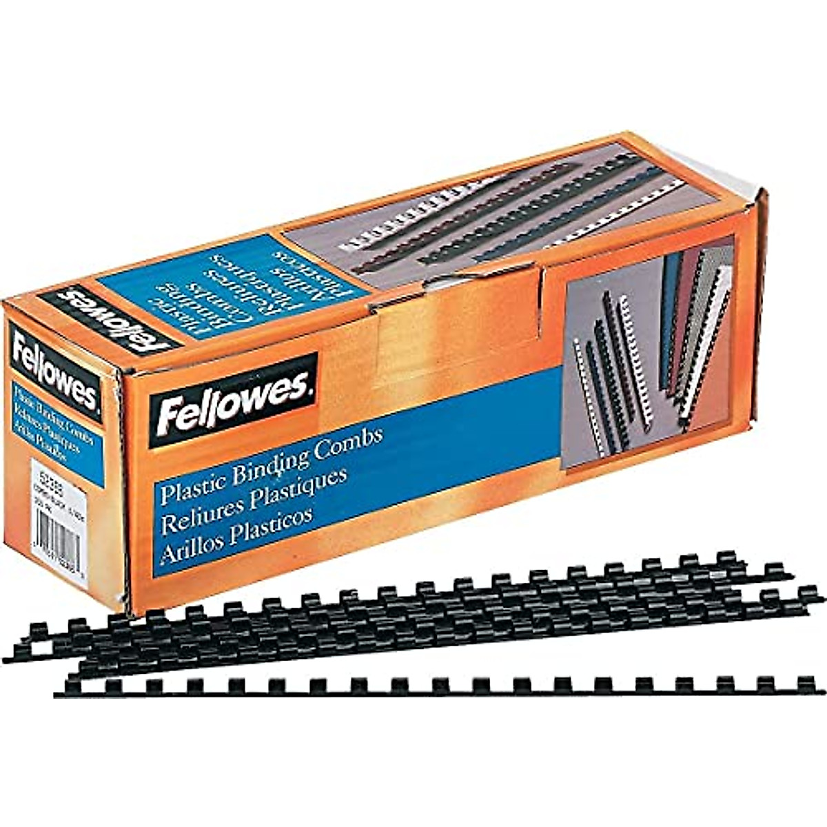 Fellowes 52366 Plastic Comb Bindings, 1/4-Inch Diameter, 20 Sheet Capacity, Black, 100 Combs/Pack