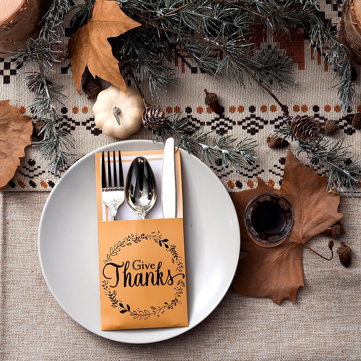 JOYIN 36 Thanksgivng Turkey Cutlery Decorative Utensil Holder for Autumn Fall Harvest Party Favor Supply Dinner Table Decor.
