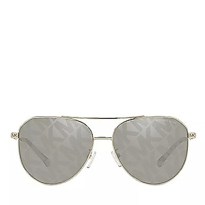 Michael Kors Mk Mirrored Gold Silver Aviator Ladies Sunglasses MK1109 1014/E 60