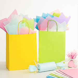 Simetufy 120 Sheets Tissue Paper for Gift Bags, 8 Colors 20 x 20 Inch Art Tissue Paper Bulk, Gift Wrapping Tissue Paper for Crafts, Holiday, Birthday, Halloween, Christmas and DIY Project