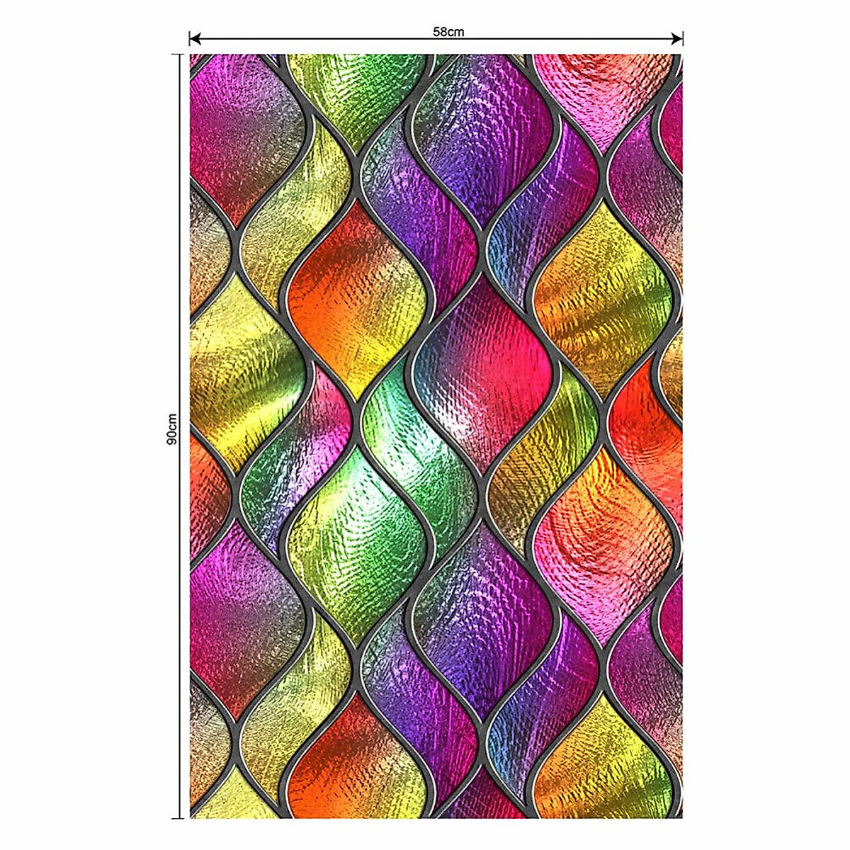 BESPORTBLE 1pc Cellophane Frosted Window Film for Glass Stained Glass Window Film Mirror Stickers 3D Privacy Window Sticker Static Window Decal Window Film Stained Glass Static Window Cling