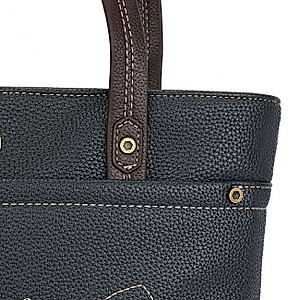 Chala Group Chala Deluxe Vegan Leather Every Day Tote Bag Purse : 13.5 x 14 inches (Sunflower), Multi