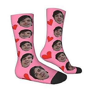 Custom Face Socks Funny Crew Socks with Faces for Men Women Cat Dog Lovers Personalized Gifts