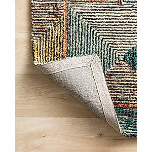 Loloi II Spectrum Collection SPE-01 Lagoon/Spice, Contemporary 7'-9" x 9'-9" Area Rug
