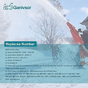 Ganivsor Replacement Snowthrowers Drive Belt for MTD Troy-Bilt Storm 754-04201 954-04201 2410 2620 2840 3090