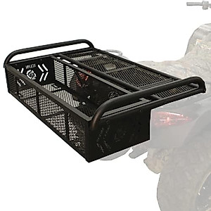 Kolpin 53350 ATV Rear Drop Rack Basket Convertible 3-in-1, Black, 43" l x 31" w x 10" h