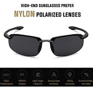 JULI Eyewear Nylon Polarized Sunglasses for Men Women Driving Fishing Baseball Driving