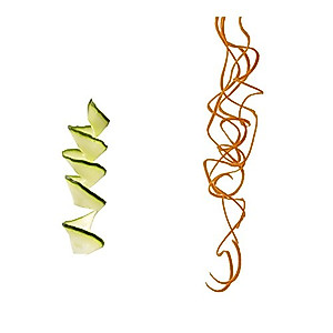 Kuhn Rikon Click-N-Curl Spiralizer Set with Swiss & Julienne Peelers, White/Orange/Green