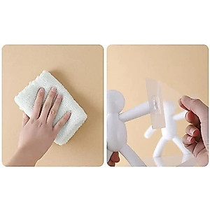 The Kitchen Toilet Receive Shelf - Floating Shelves Bathroom Wall Mounted Shelf,Villain Wall Hanging Rack Punching-Free Humanoid Storage Shelf,Punching-Free Bathroom Storage Rack (3 pcs, White)