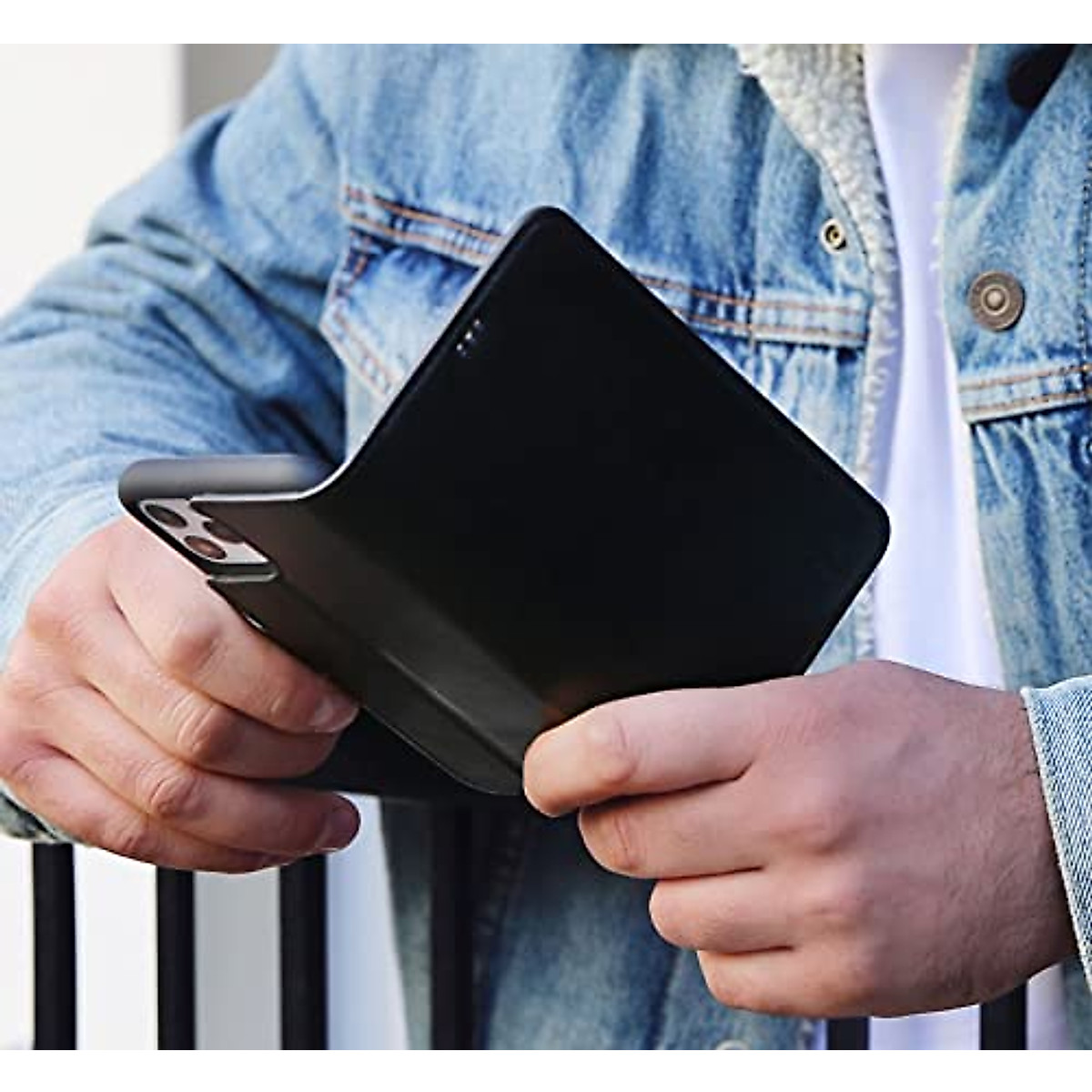 VENOULT Compatible with iPhone 14 Plus Wallet Case for Man or Women, 14 Pro / 14 Pro MAX / 13 MAX Full Grain Genuine Leather Detachable, Compatible Magsafe Wireless Charging and Car Mount, HANDMADE