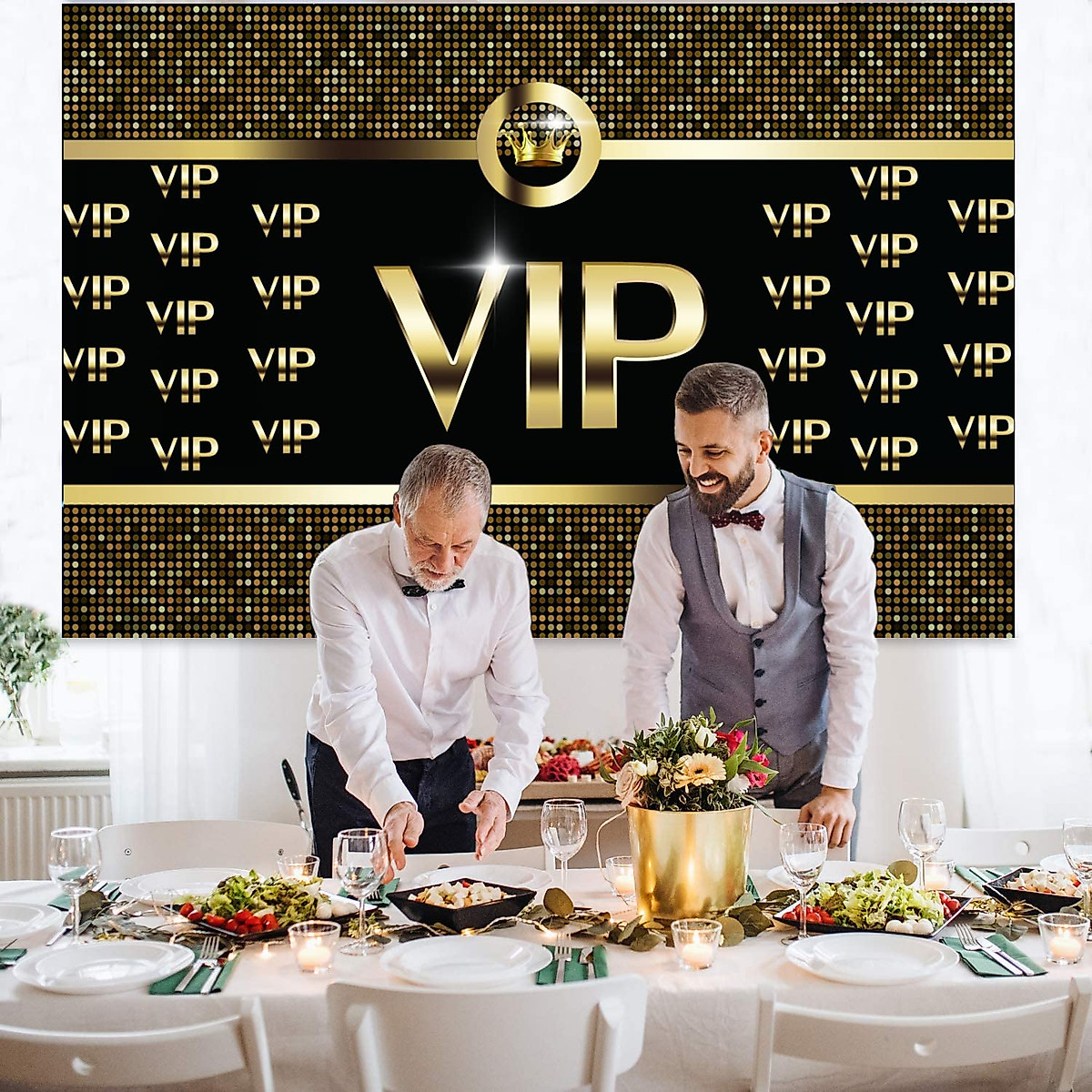 Withu VIP Party Backdrop Crown Black Gold Star Mimetic Show Graduation Birthday Red Carpet Event Photo Studio Backgrounds Celebrity Movie Award Ceremony Banner Props