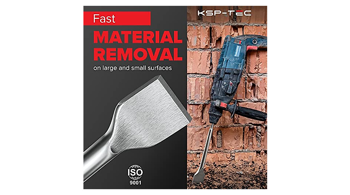 KSP-Tec SDS+ Chisel Set - 4 Pieces with Tile Chisel