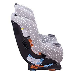JYOKO Kids Cover Liner for car seat Compatible with Graco Extend2fit, 100% Cotton Made (White Star)