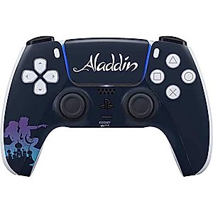 Skinit Decal Gaming Skin Compatible with PS5 and Compatible with PS5 Digital Edition DualSense Controller - Officially Licensed Disney Magic Carpet Ride Design