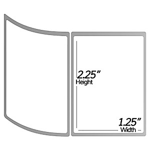 2.25" x 1.25" Direct Thermal Label - Compatible with Rollo Label Printer & Zebra Desktop Printers – 1” Core, UPC Barcode Shipping Address SKU Sticker, Adhesive & Perforated - 4 Rolls, 1000/Roll