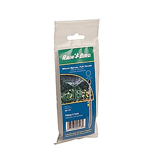 Rain Bird MSF2PKS Drip Irrigation 10-32 Threaded Micro-Spray Nozzle, 360° Full Circle Pattern, 0 - 10' Spray Distance, 2-Pack