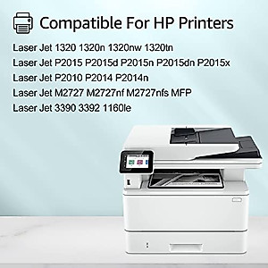 greencycle Compatible Toner Cartridge Replacement for HP 49A Q5949A 53A Q7553A Work with 1320 1320n 3390 1160 3392 P2015 P2015dn M2727nf Laser Printer (Black, 2-Pack)