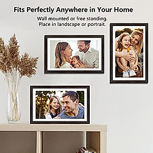 21.5 Inch Large WiFi Digital Picture Frame with 1920x1080 FHD IPS Screen, Send Photo/Videos Via APP or Email, 16GB Storage, Support USB Drive/SD Card Extend Storage, Manual Rotation, Wall Mountable