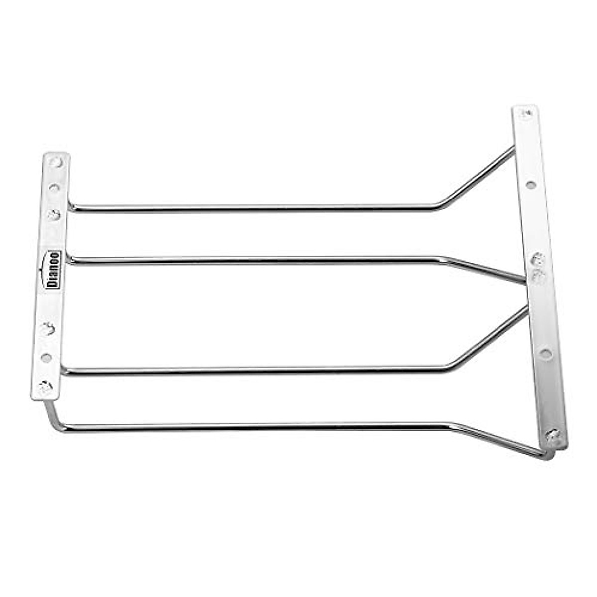 Dianoo 2 Rows 27cm Wine Glass Racks, Stemware Racks, Stainless Steel Bar Home Cup Glass Holder, Wine Glass Rack Hanger, Under Cabinet Wine Glass Stemware Rack Holder, 2 Rows