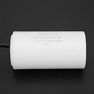 CBB60 Capacitor, Motor Running Capacitor 450V 60uf Capacitor ESR Eco-Friendly for Household Electric Appliance