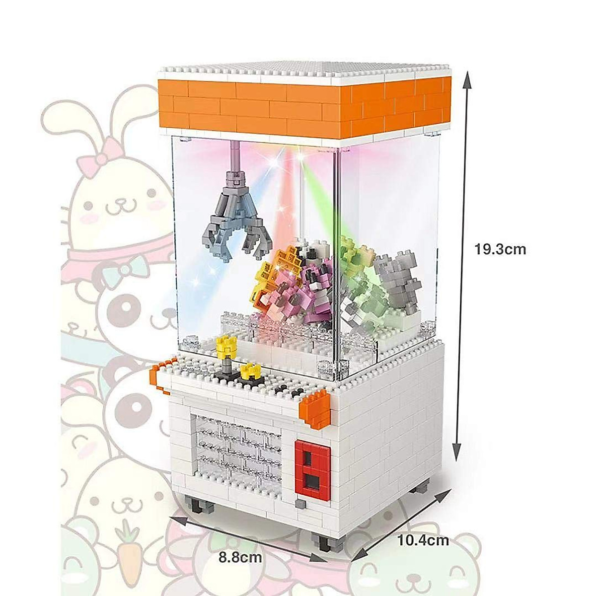 Claw Machinel Micro Blocks Display Sets for Kids or Adult,Mini Block Model Toy for Intelligence Education(596PCS)