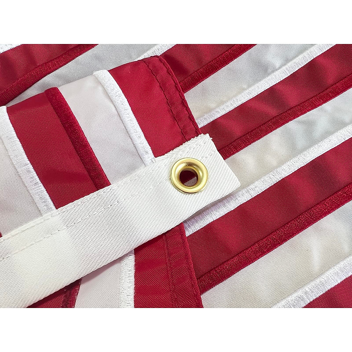 FRF FLAG American Boat Flag 12x18 Inch, Made in USA, Embroidered American Flag for ATV, 210D Nylon Golf Cart Flag, with 2 Brass Grommets