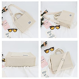 UERRUAM Tote Bag Women Aesthetic Corduroy Bags Small Cross Body Bag Purse for Women Mini Handbags Everyday Bag Hobo Bag