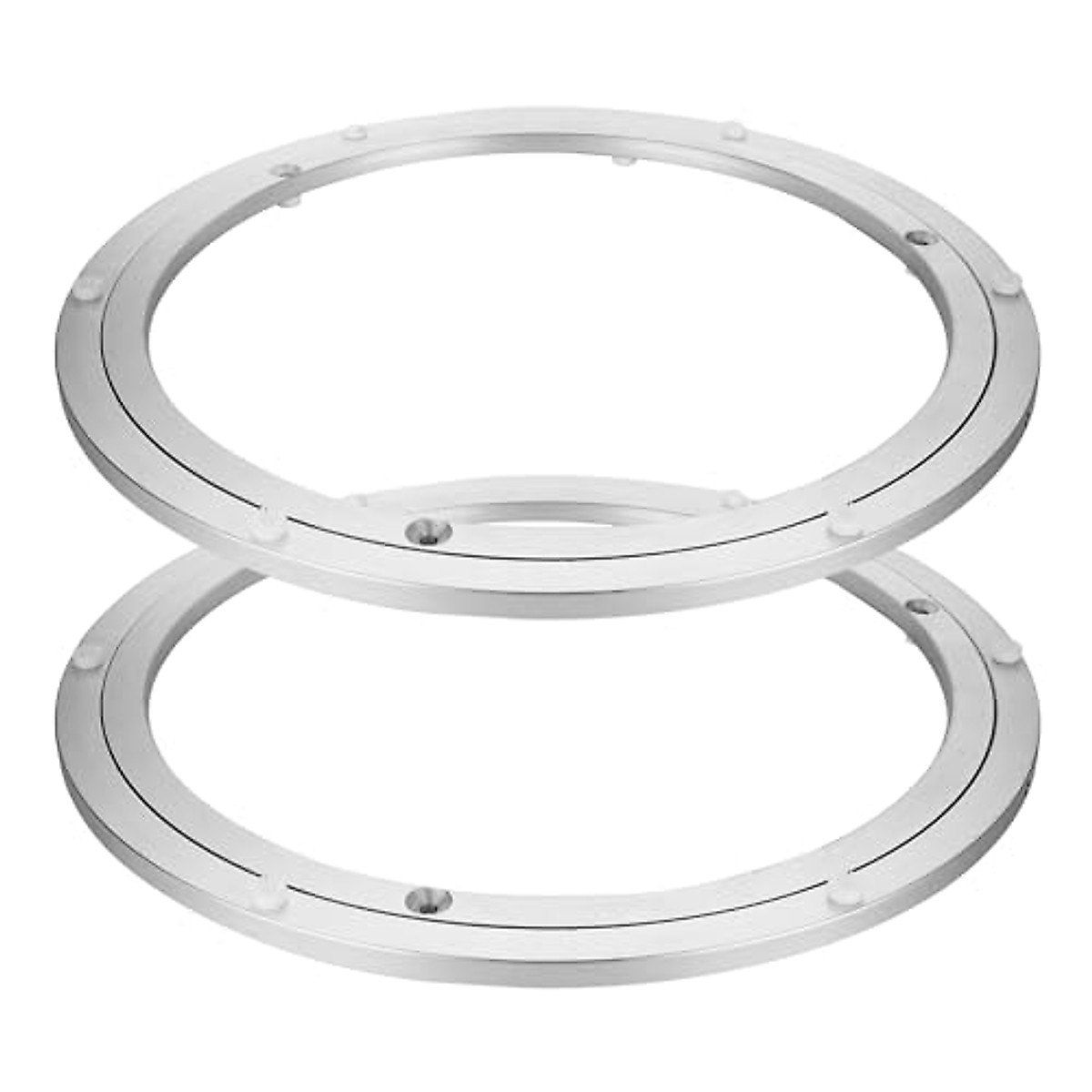 2 Pack 12 Inch Lazy Susan Turntable Hardware, Metal Rotating Turntable Bearings Swivel Plate, Heavy Duty Lazy Susan Bearing Hardware for Dining Table, Workbench
