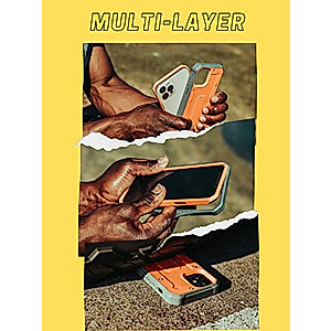 ArmadilloTek Vanguard Designed for iPhone 12 / iPhone 12 Pro Case (6.1 inches) Military Grade Full-Body Rugged with Built-in Screen Protector and Kickstand - Black