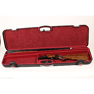 Negrini Cases 1603/IS-2C/4782 Shotgun Case for O/U PP/1 Gun/2 Barrels up to 36-Inch, Black/Red