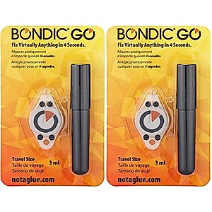 Bondic GO UV Glue Kit with Light, Super Glue, Liquid Plastic Welding Kit, (3ml) Adhesive Epoxy UV Glue, Bonds & Cures Instantly, Non-Toxic UV Resin Glue, Heat-Resistant & Waterproof, 2PK