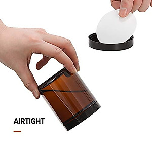 12 Pack 8oz Amber Glass Jars with Metal & Plastic Lids - For Candle, Food Storage, Canning