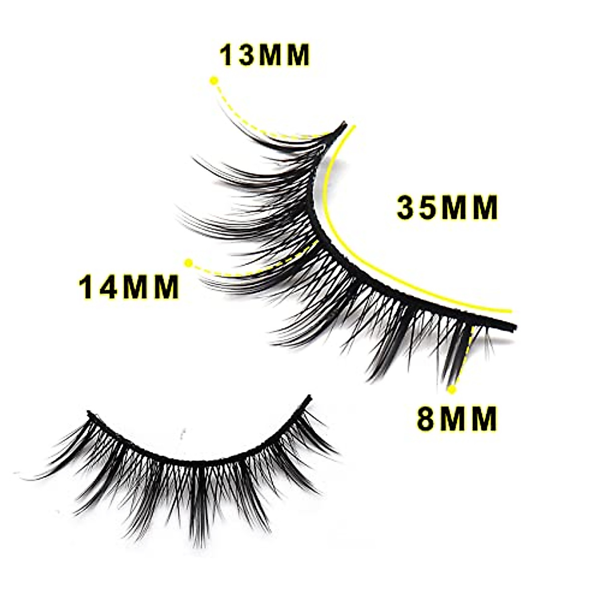 Ahrikiss Manga Lashes Natural Look Wispy Anime Lashes Soft Fake Eyelashes Lightweight False Eyelashes Faux Mink Lashes Look Like Individual Lashes 8 Pairs Eye Lashes Pack | 009